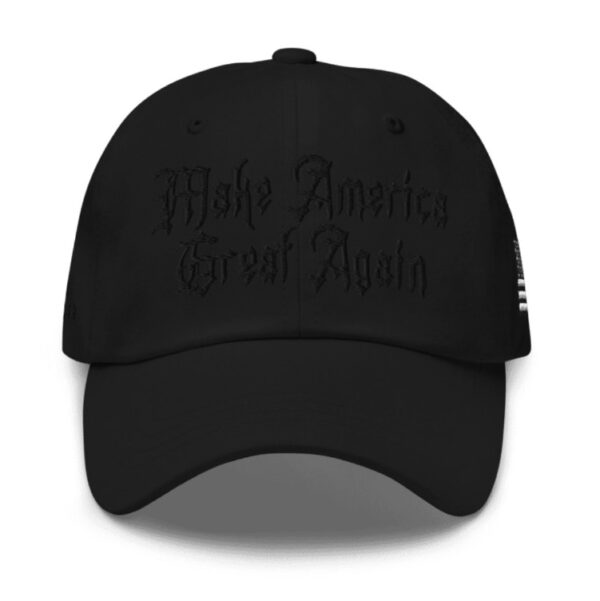 Black Dark Gothic MAGA Hat